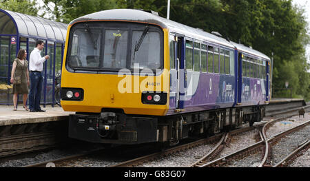 Northern Rail train at Howden Station. PRESS ASSOCIATION Photo. Picture ...