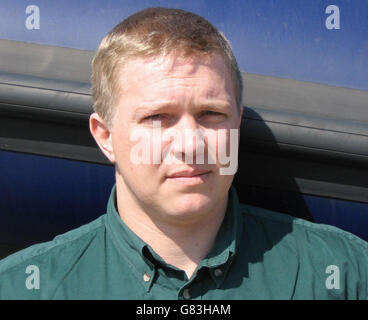 Adventurer Simon Chalk, 32, from Ashburton, Devon, next to the mould of ...