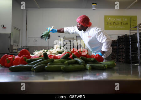 Prep Chef Emanuel Coco at the COOK Kitchen in Sittingbourne, Kent, as ...
