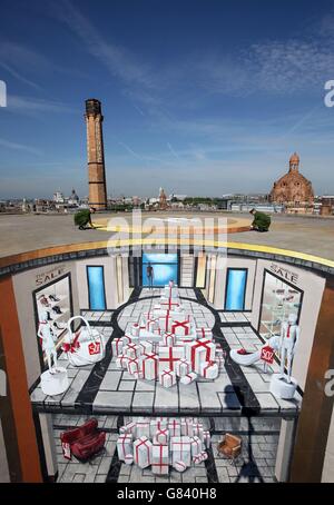Harrods unveil an optical-illusion by street artist Joe Hill, which ...