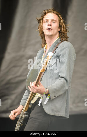 Chilli Jesson of the Palma Violets performing on the Other stage at the ...