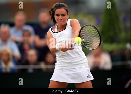 Anna Brogan competes in the girls singles during day Seven of the ...