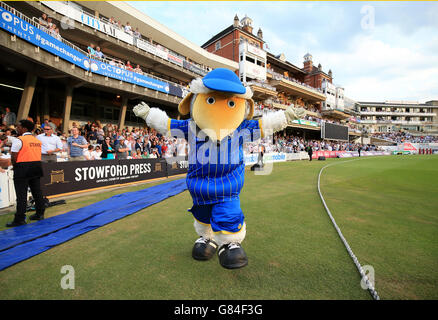 Wimbledon mascot Haydon the Womble dancing during the mascot derby held ...