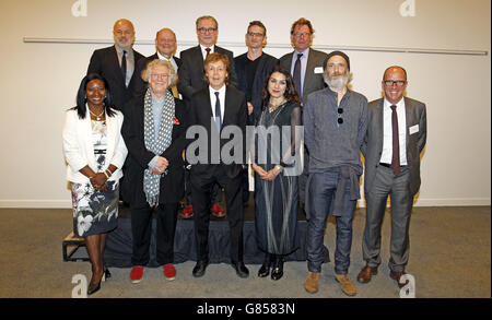 Sir Paul McCartney with newly named fellow companions (left- right back ...