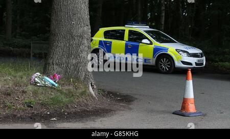 The entrance to Oulton Park, Cheshire, the site of a plane that crashed ...