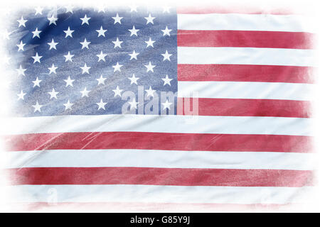 US Independence Day. American flag on a blue background with the ...