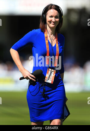 BBC Radio Test Match Special commentator Alison Mitchell during day ...