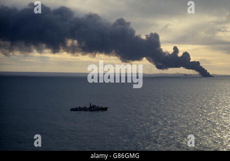 The Torrey Canyon a Crude Oil tanker which sank off shores of Penzance ...