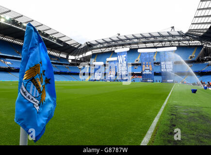 Etihad Stadium Corner flag before the Womens Super League match between ...