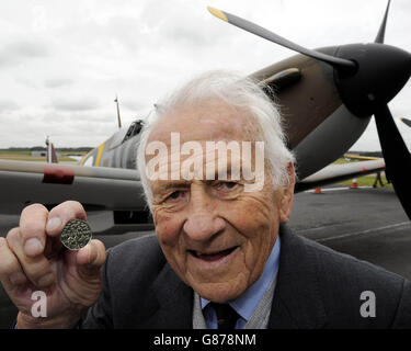 The Royal Mint's Battle of Britain 50p commemorative coin, with a Mark ...