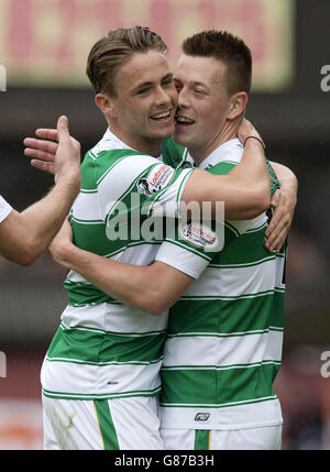 Celtic's Callum McGregor celebrates his goal Stock Photo - Alamy