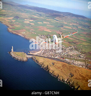 Varsity Aeroplane. A Varsity plane flying over the Isle of Man when on ...
