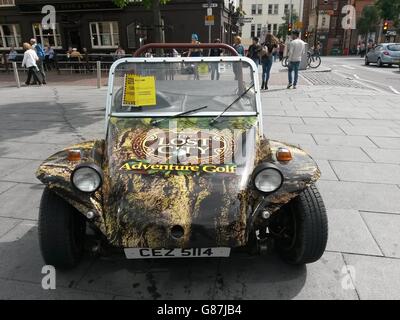 A dune buggy parked outside the Corner House complex in Nottingham city ...