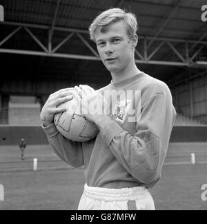 Nottingham Forest goalkeeper Peter Grummitt (l) saves a shot from ...