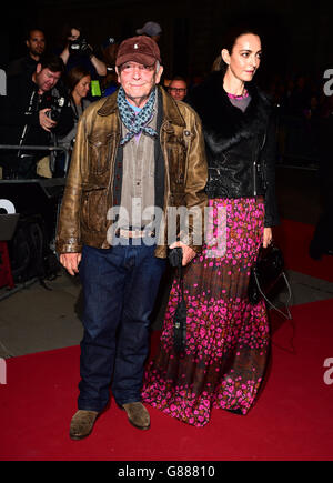David Bailey and Catherine Dyer attending the 2015 GQ Men of the Year ...