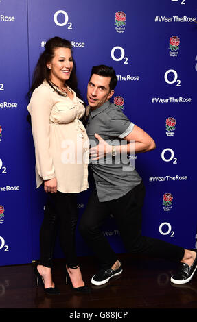 Russell Kane and Lindsey Cole arriving for the Ant-Man premiere, at the ...