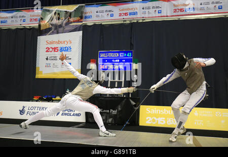 Celyn Lewis Wales (Left) and Comrie Saville-Ferguson (right) compete at ...