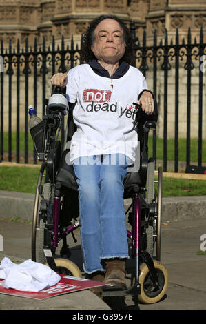 Liz Carr - actress and disability rights campaigner - at a protest in ...