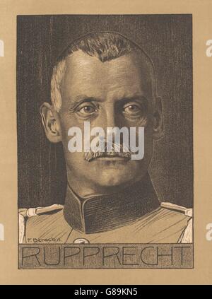 A portrait of Crown Prince Rupprecht of Bavaria (1869-1955), the last ...