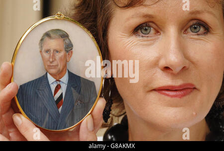 Elizabeth Meek holds her miniature of the Prince of Wales which ...