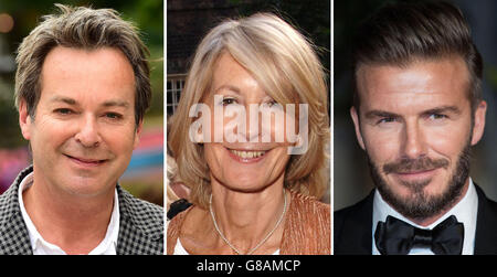 File photos of (from the left) Julian Clary, Boy George and Barry ...