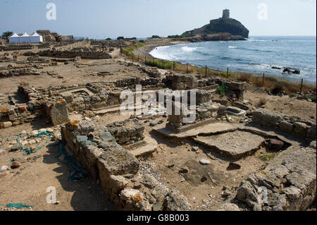 The archaeological site of Nora, Italy Stock Photo - Alamy