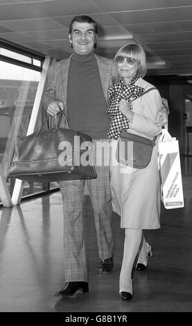 Actor Stanley Baker. Stanley Baker with his wife Ellen in London today ...
