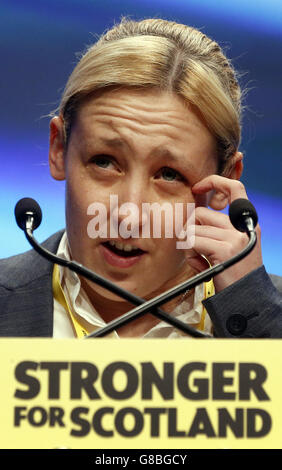 SNP MP Mhairi Black addresses the SNP National conference at Aberdeen ...