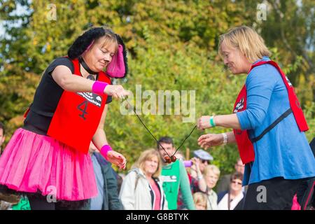 Competitors during the 50th World Conker Championships, at the ...