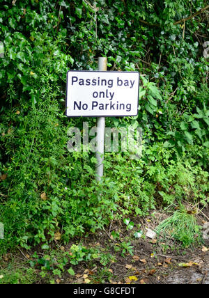 A passing bay on a narrow country lane Stock Photo - Alamy
