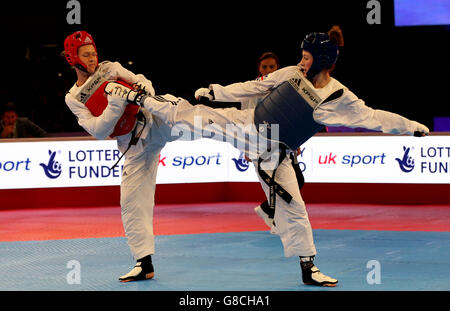 Sweden's Nikita Glasnovic (right) in action against South Korea's Geum ...