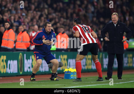 Graziano Pelle (centre) of Southampton performs a haka style ...