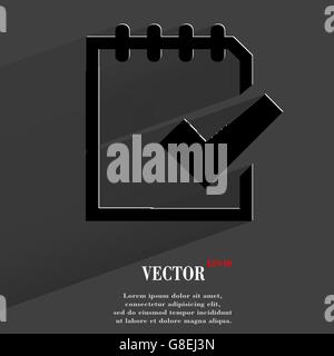 Notepad paper Documents. Flat modern web button and space for your text Stock Vector Image & Art ...