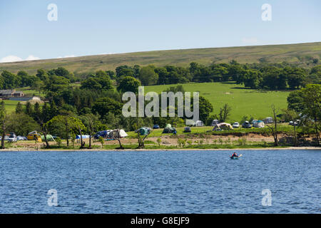 Campsite camping tents at Ullswater Lake District Cumbria England UK ...