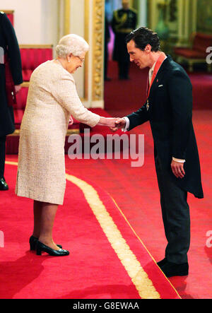 Actor Benedict Cumberbatch receives the CBE (Commander of the Order of ...