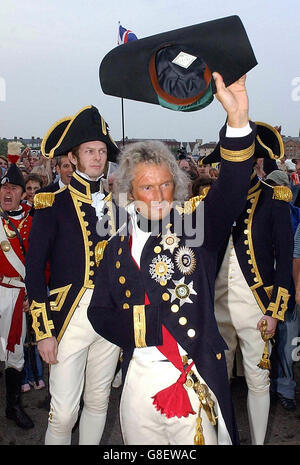 Local Historian Alex Naylor playing the part of Lord Nelson for the day ...