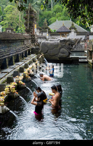 bathing structure with holy spring water of the Hindu water temple ...