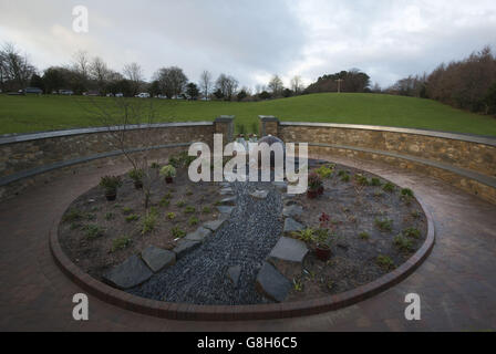 General view of a newly opened memorial garden at Mortonhall ...