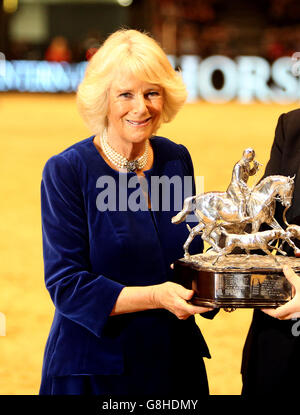 The Duchess of Cornwall presents the Raymond Brooks-Ward trophy to ...