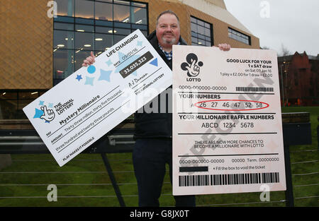 Andy Carter, Senior Winners' Advisor at The National Lottery, outside ...