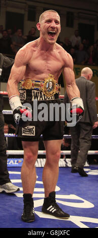 Ryan Walsh celebrates beating Darren Traynor (not pictured) in their ...