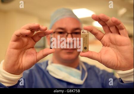 Poole Hospital Consultant Cardiologist Dr Christopher Boos holds a demo ...