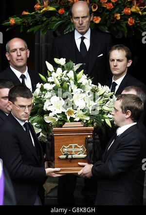 The coffin of former Foreign Secretary Robin Cook arrives for his ...