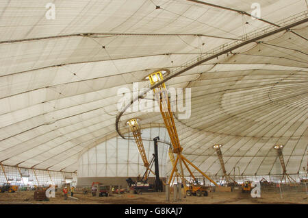 Millennium Dome construction site Stock Photo - Alamy