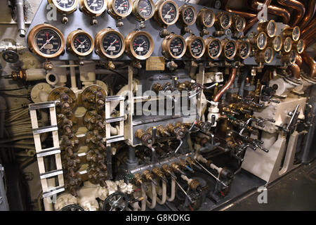 room of war ship control at war ship museum free for tourism to look ...