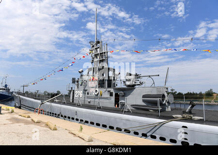 Muskegon, MI, USA – June 20, 2016: Torpedo room of USS Silversides ...