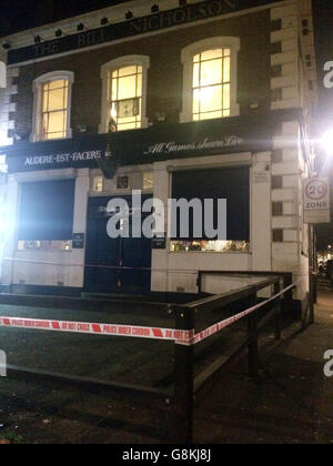 The Bill Nicholson Pub in Tottenham, London, as a murder investigation ...