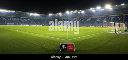 Emirates FA Cup branding inside Pride Park, home to Derby County before ...
