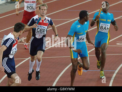 Great Britain's Olympic relay squad at the West London Stadium, showing ...