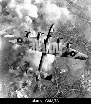 RAF Attack Synthetic oil plant in Ruhr A Halifax bomber of RAF Bomber ...